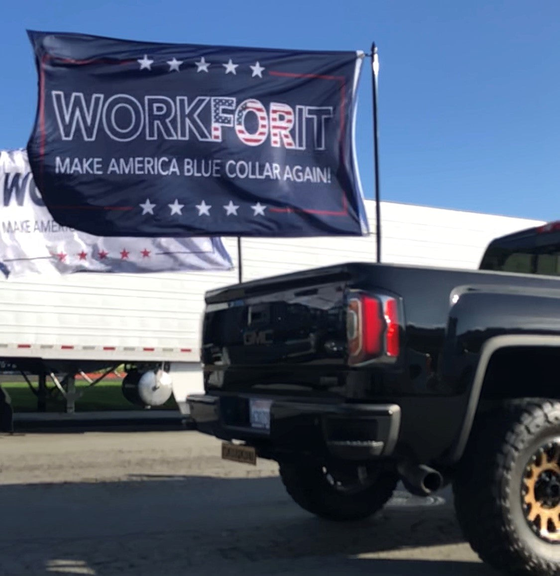 Make America Blue Collar Again Flag – Workforit apparel